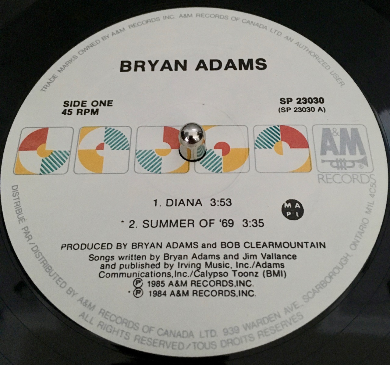 Bryan Adams – Diana 12″ EP – 2 Loud 2 Old Music