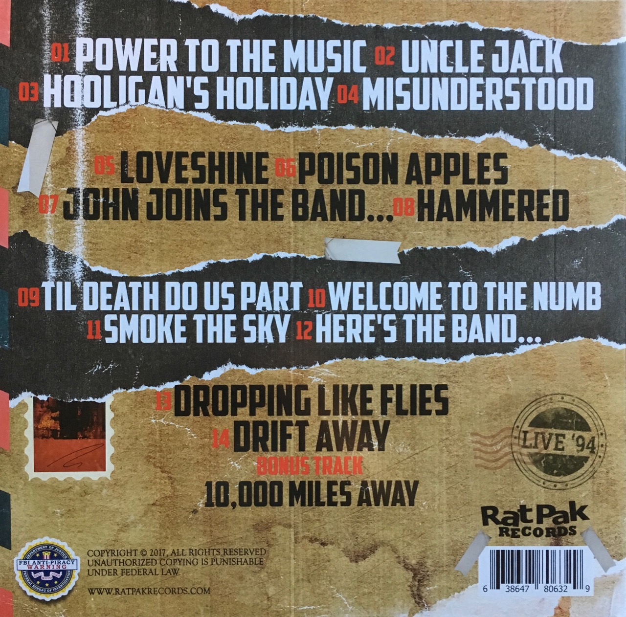 John Corabi – Live ’94 (One Night In Nashville) – Album Review – 2 Loud ...