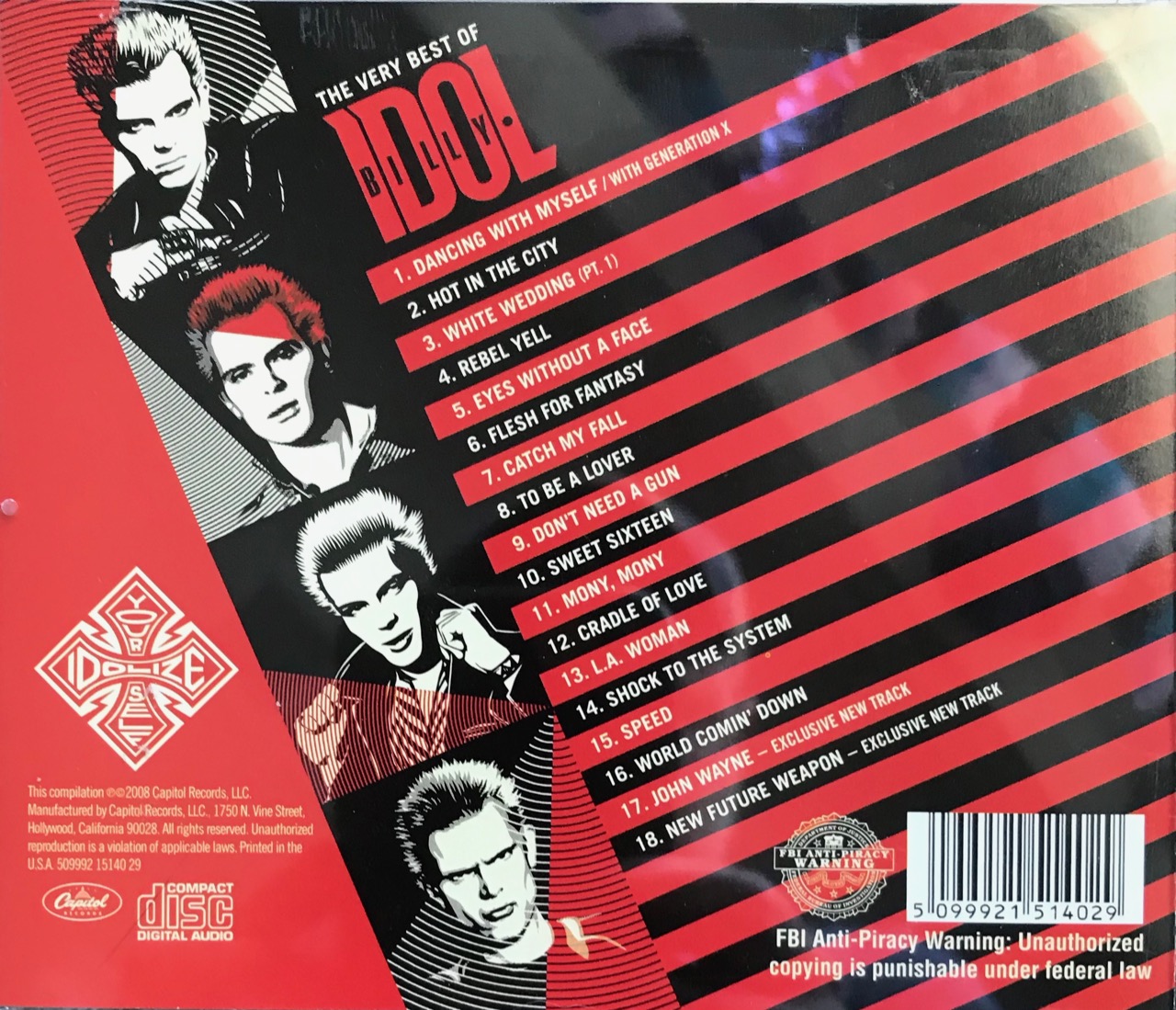 Billy Idol – ‘The Very Best of Billy Idol: Idolize Yourself’ – Album ...