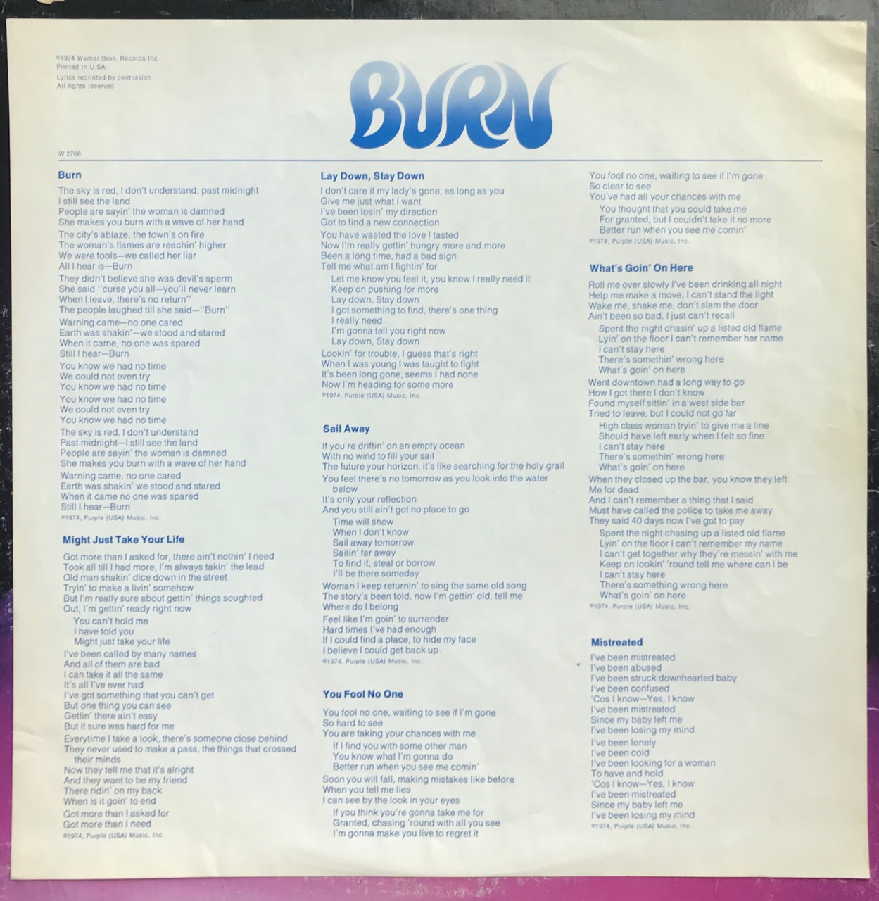 Deep Purple – ‘Burn’ – Album Review (The David Coverdale Series) – 2 ...