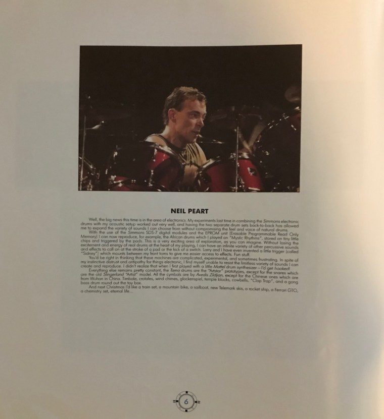 Rush – ‘Power Windows Tour 1985-1986’ – Tour Book – 2 Loud 2 Old Music