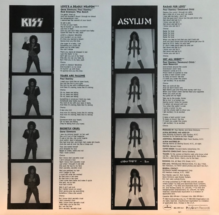 Kiss – ‘Asylum’ (1985) – Album Review (The Kiss Review Series) – 2 Loud ...
