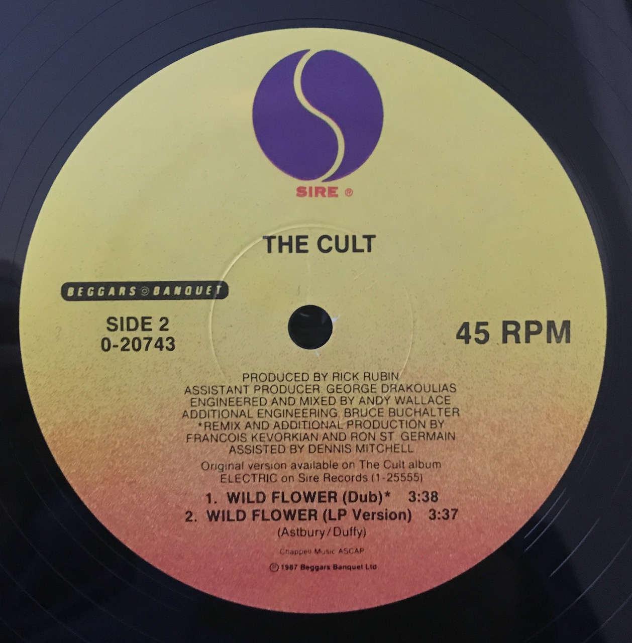 The Cult – “Wild Flower” – 12″ Single – 2 Loud 2 Old Music