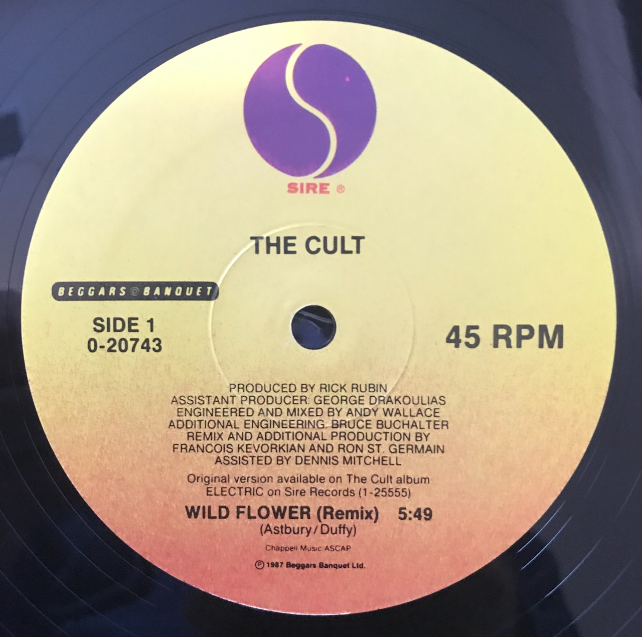 The Cult – “Wild Flower” – 12″ Single – 2 Loud 2 Old Music