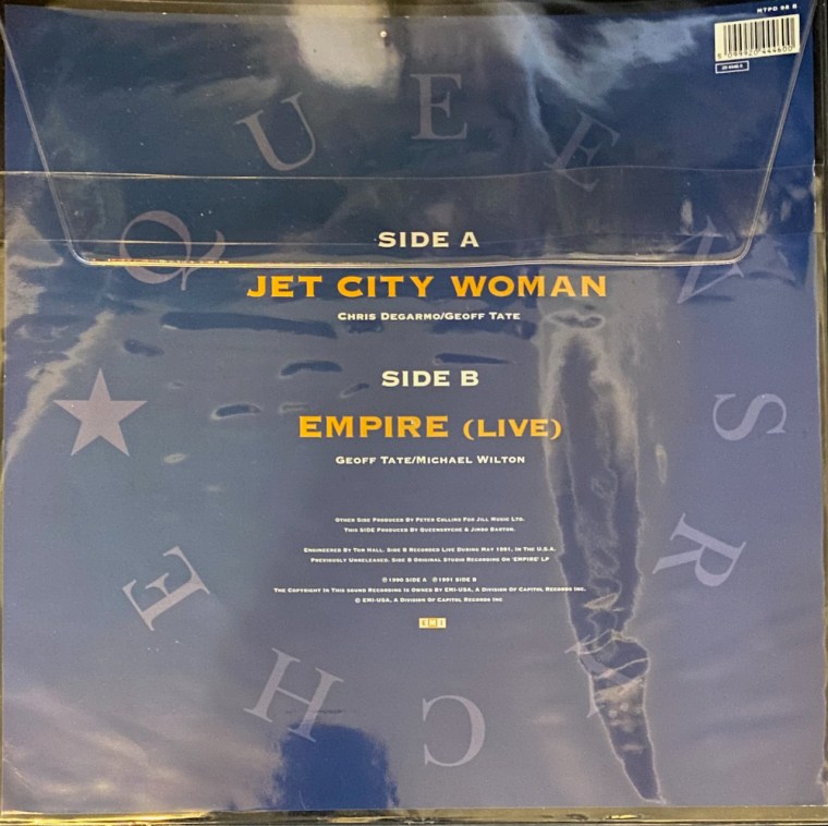 Queensryche – “Jet City Woman” – Limited Edition Cut-To-Shape Picture ...