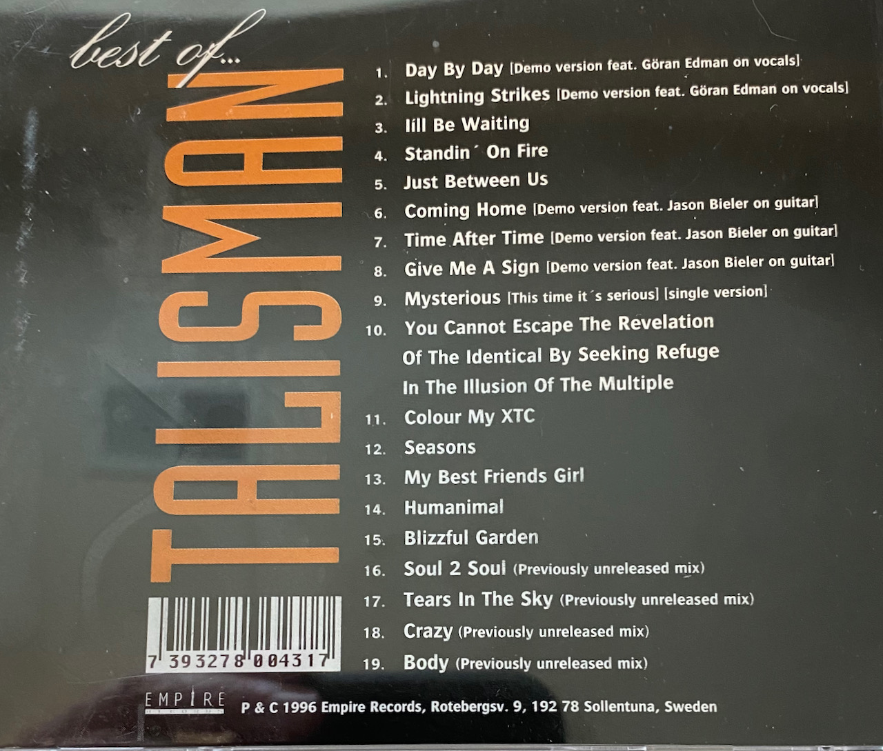 Talisman – ‘Best of’ (1996) – Album Review (The Jeff Scott Soto Series ...