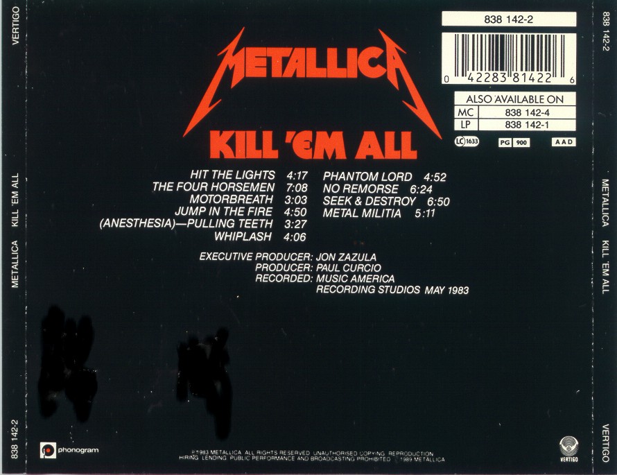 You Picked It! Metallica – ‘Kill ‘Em All’ – Album Review – 2 Loud 2 Old ...