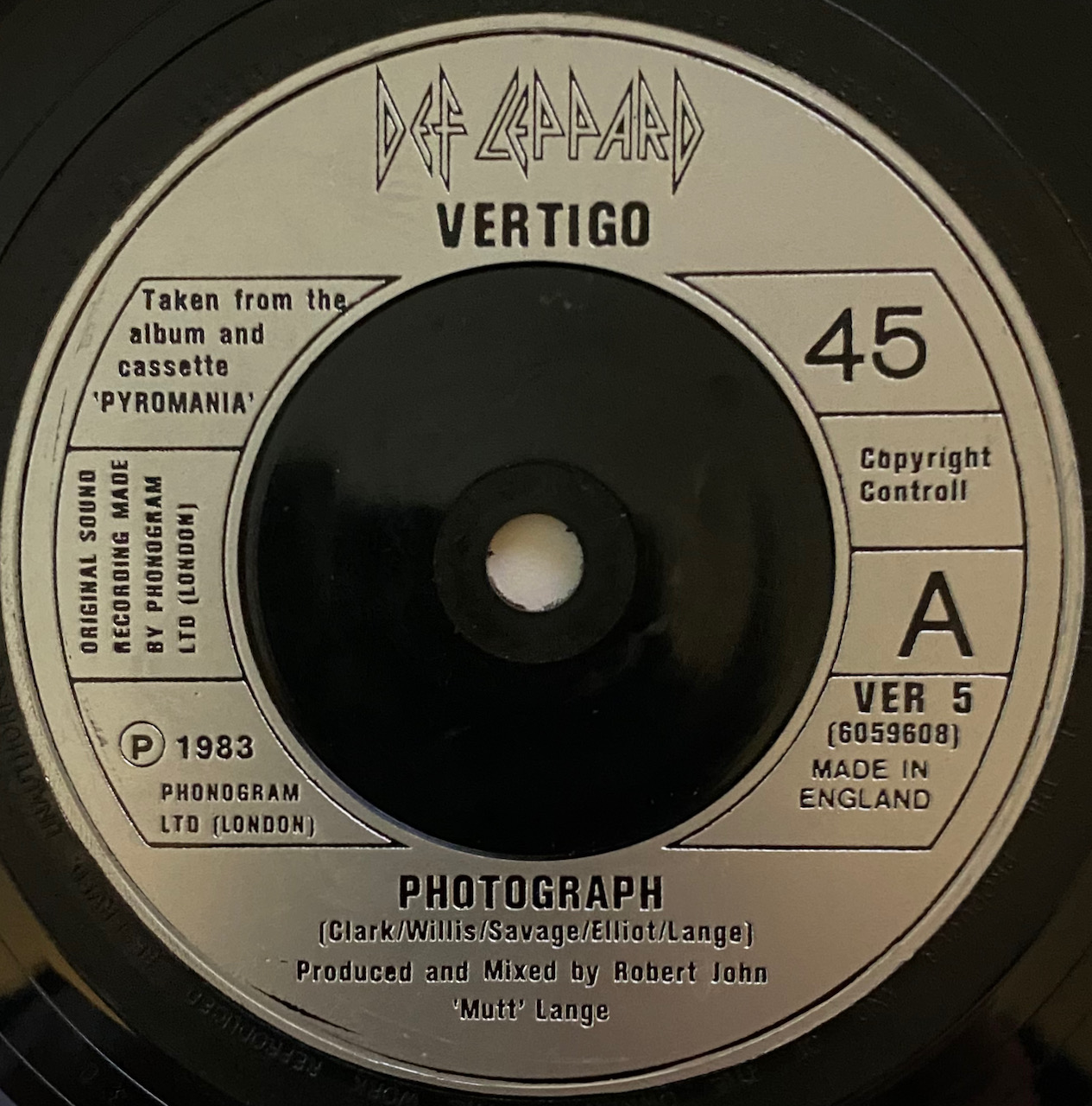 Def Leppard – “Photograph” (1983) – 7″ Single (The Def Leppard ...