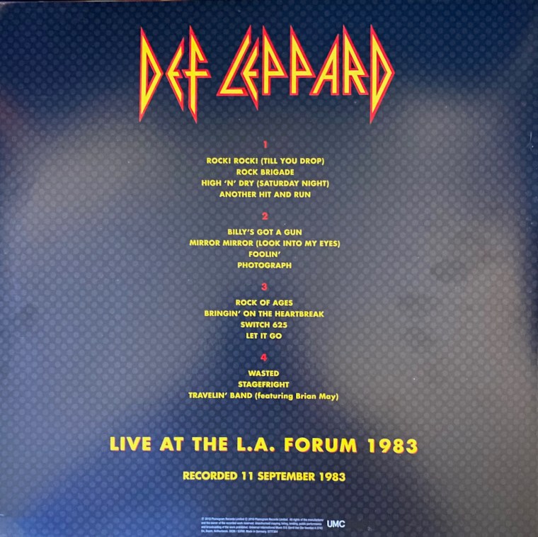 Def Leppard – ‘Live at the L.A. Forum 1983’ (2018) – Album Review (The ...