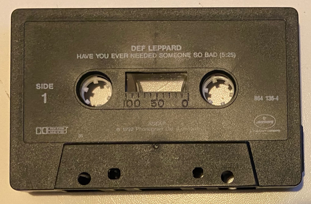 Def Leppard – “Have You Ever Needed Someone So Bad” (1992) – Cassette ...