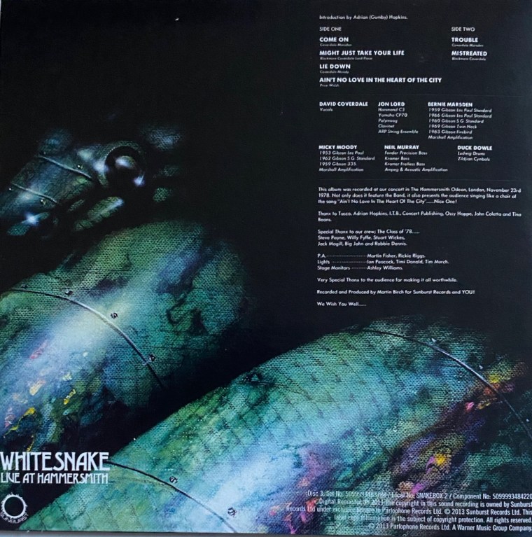 Whitesnake – ‘Little Box ‘O’ Snakes (The Sunburst Years 1978-1982 ...