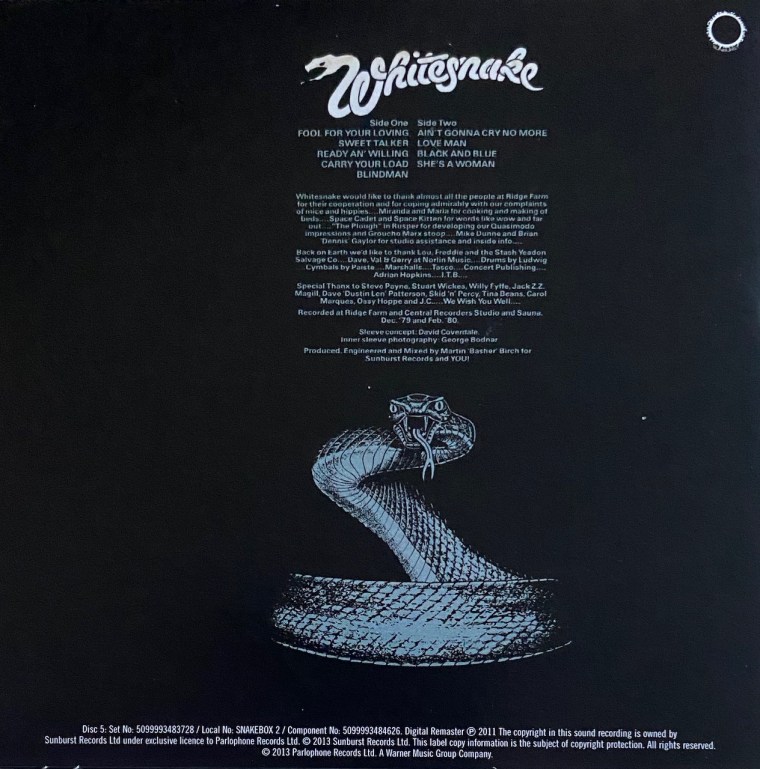 Whitesnake – ‘Little Box ‘O’ Snakes (The Sunburst Years 1978-1982 ...
