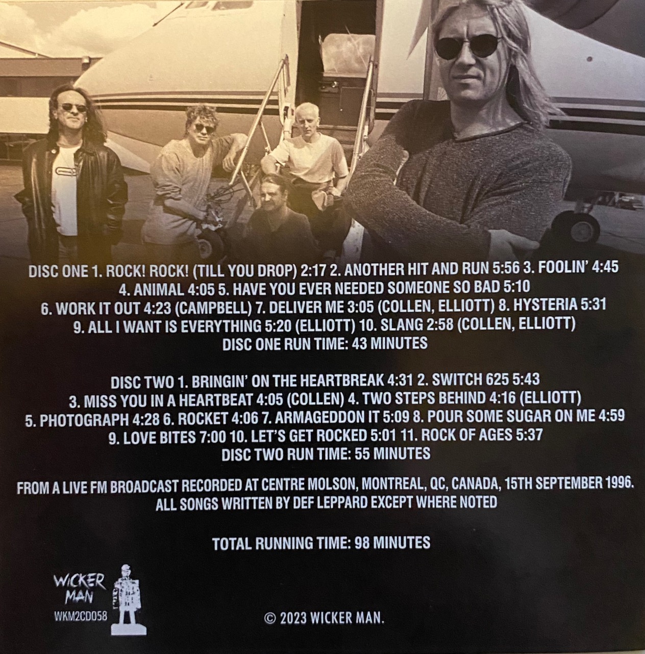 Def Leppard – ‘Montreal: The Classic 1996 Broadcast (Bootleg CD ...