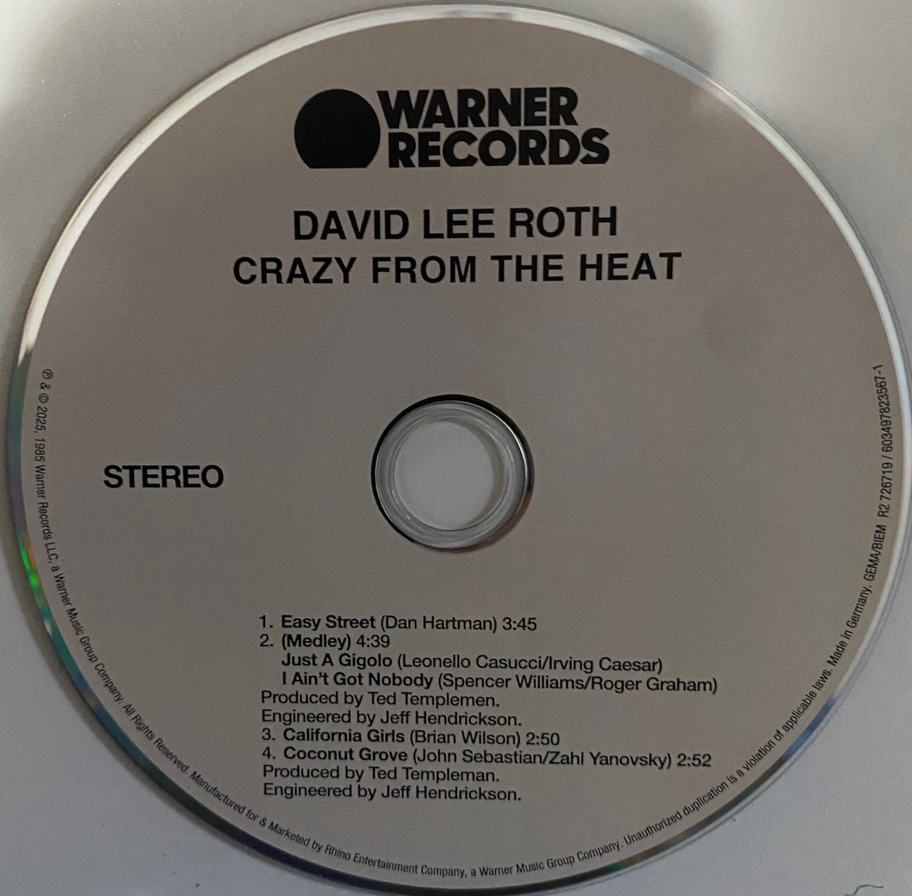 David Lee Roth – ‘The Warner Recordings: 1985-1994’ (2025) – Box Set ...