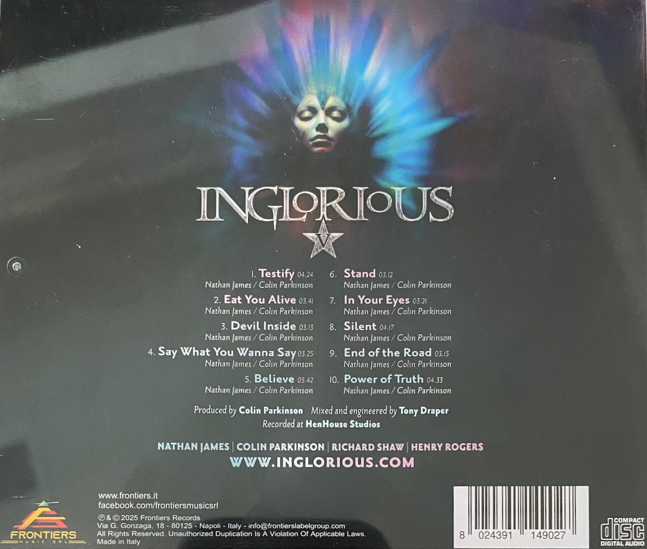 Inglorious – ‘V’ (2025) – Album Review – 2 Loud 2 Old Music