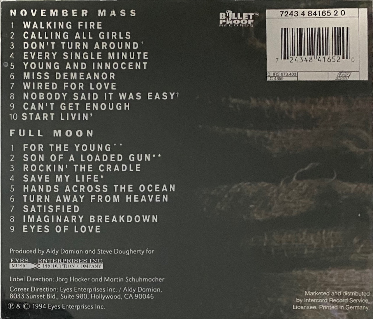 Eyes – ‘November Mass / Full Moon’ (1994) – Album Review (The Jeff ...